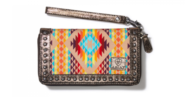 Ariat - Clutch Wallet Diamond Stripe